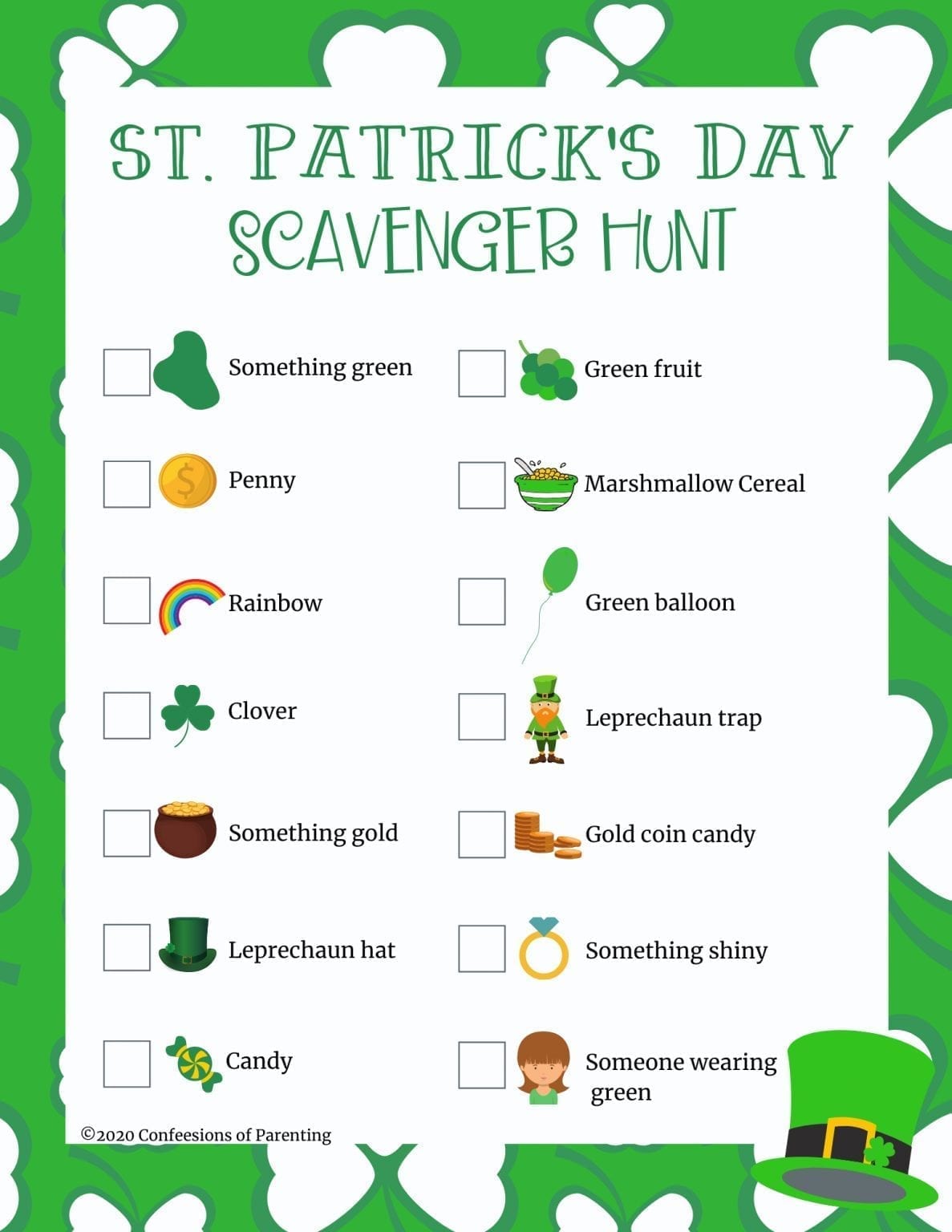 St. Patrick's Day Scavenger Hunt