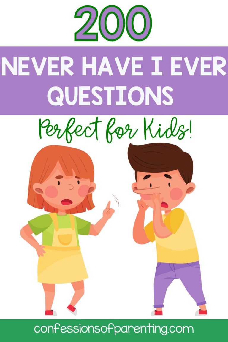 200 + Clean Never Have I Ever Questions - Confessions of Parenting- Fun ...