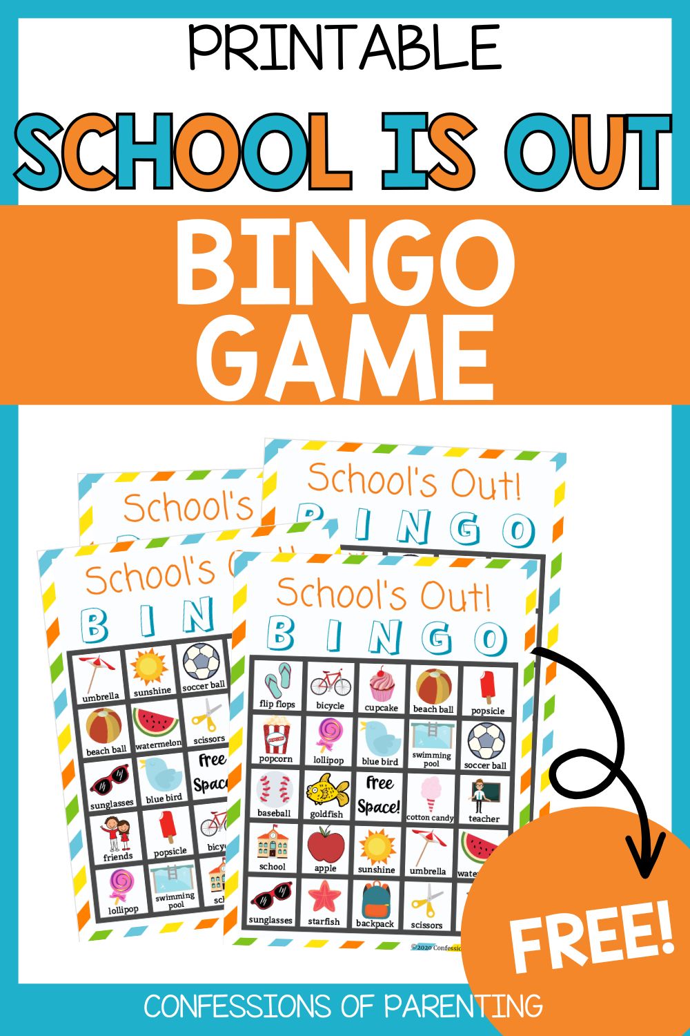School is Out Bingo Printable