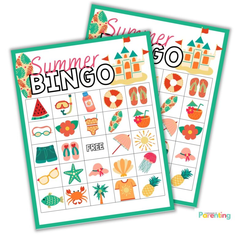 Free Summer Bingo Cards for Families [10 Cards Included]