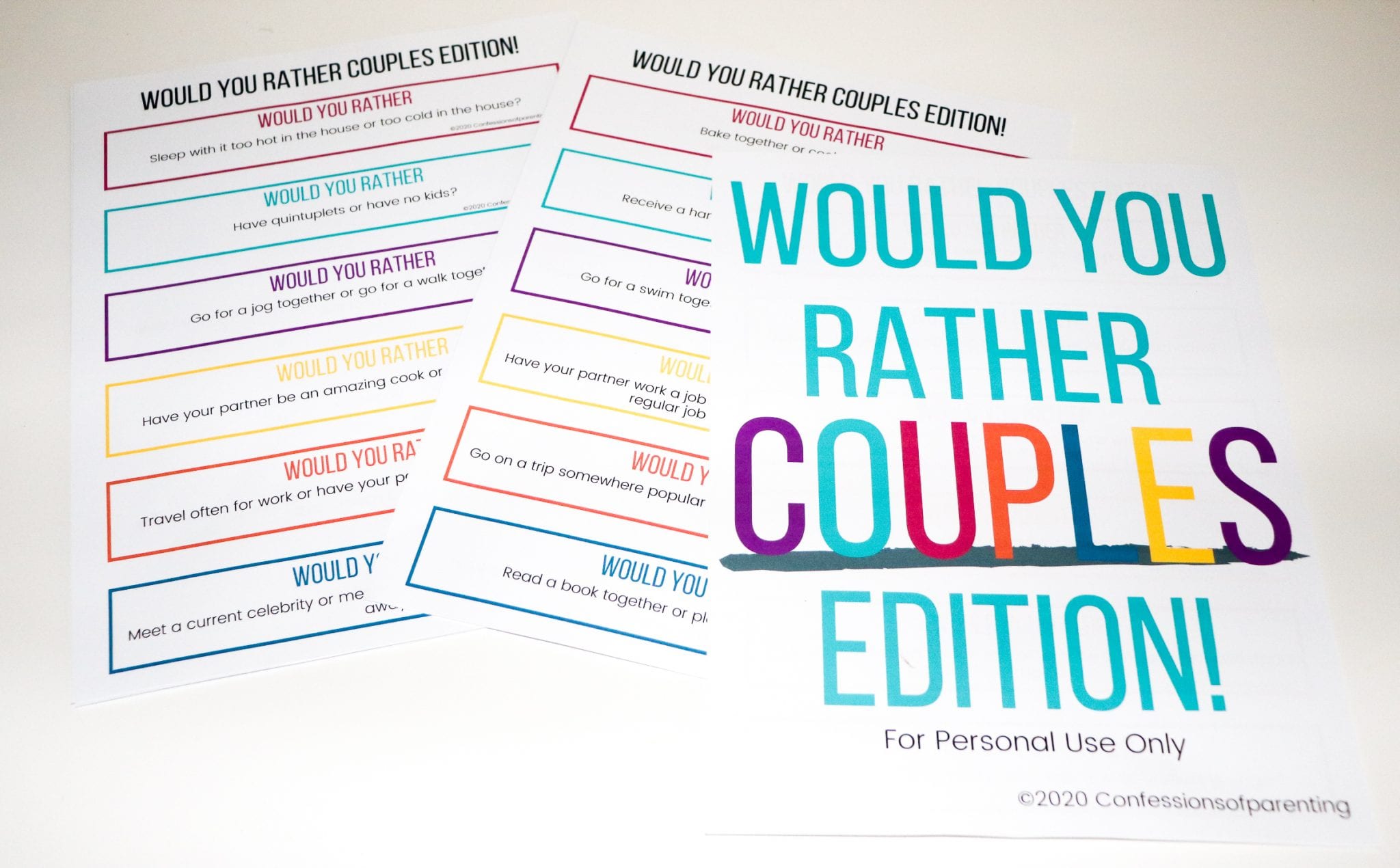 100 Would You Rather Questions for Couples - Easy recipes, fun games ...