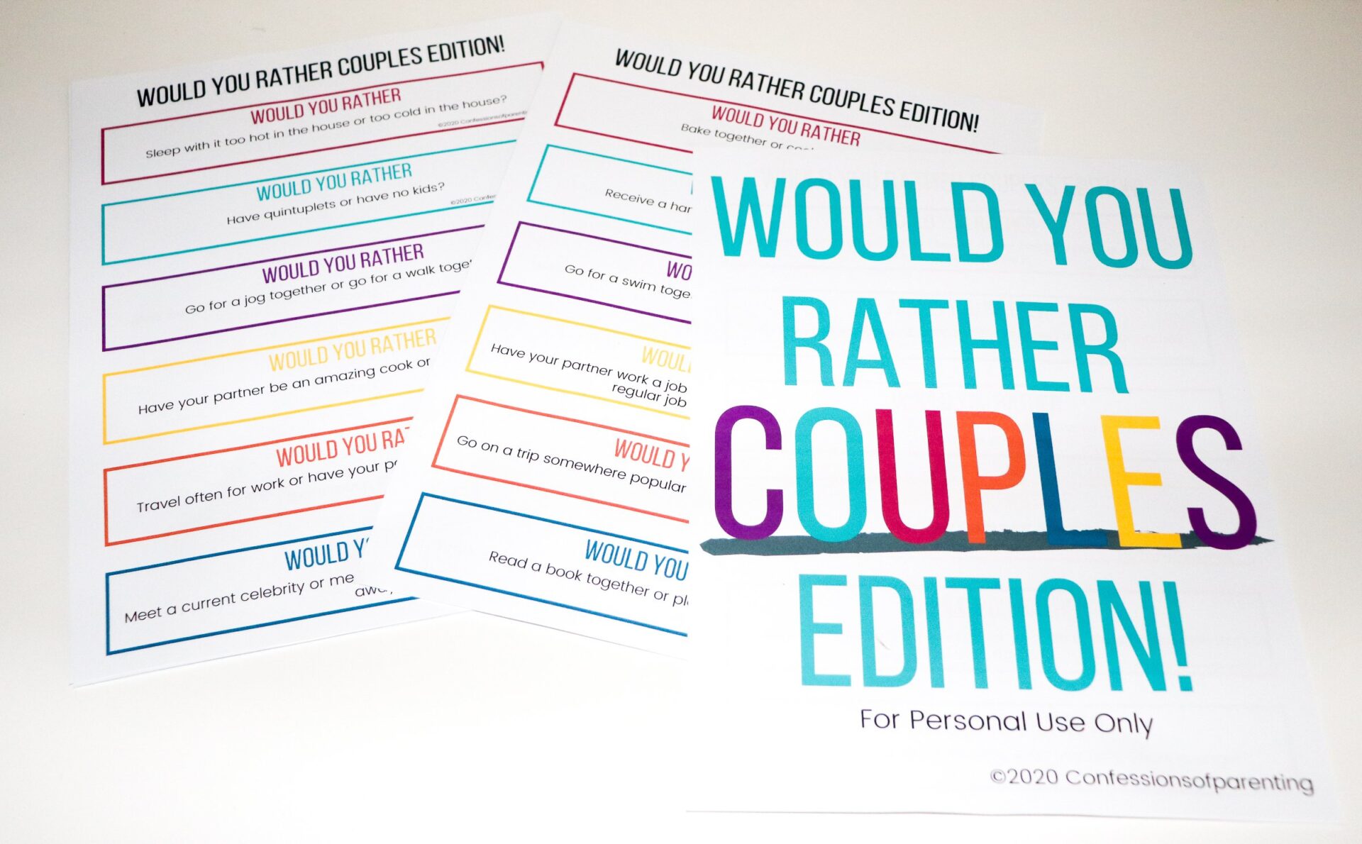 100 Would You Rather Questions for Couples - Easy recipes, fun games ...
