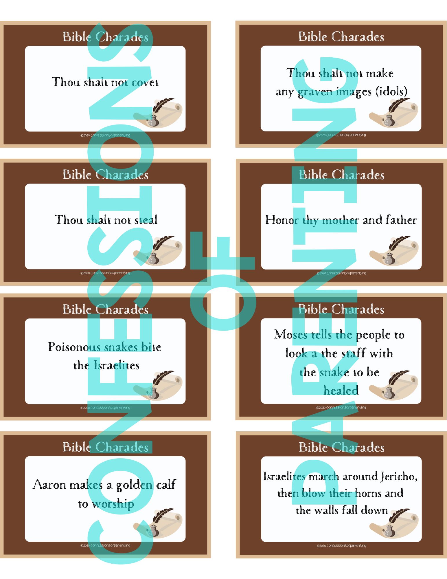 100 Best Bible Charades + Printable Cards