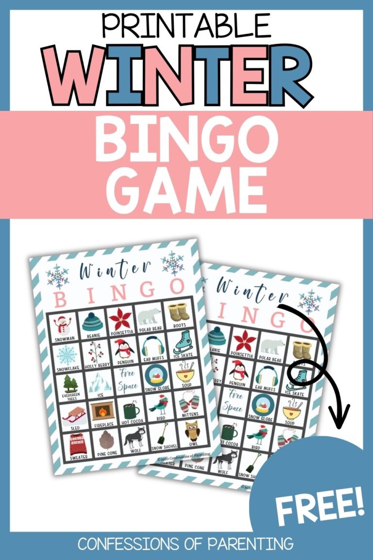 Winter Bingo Free Printable (Fun for Kids & Families)