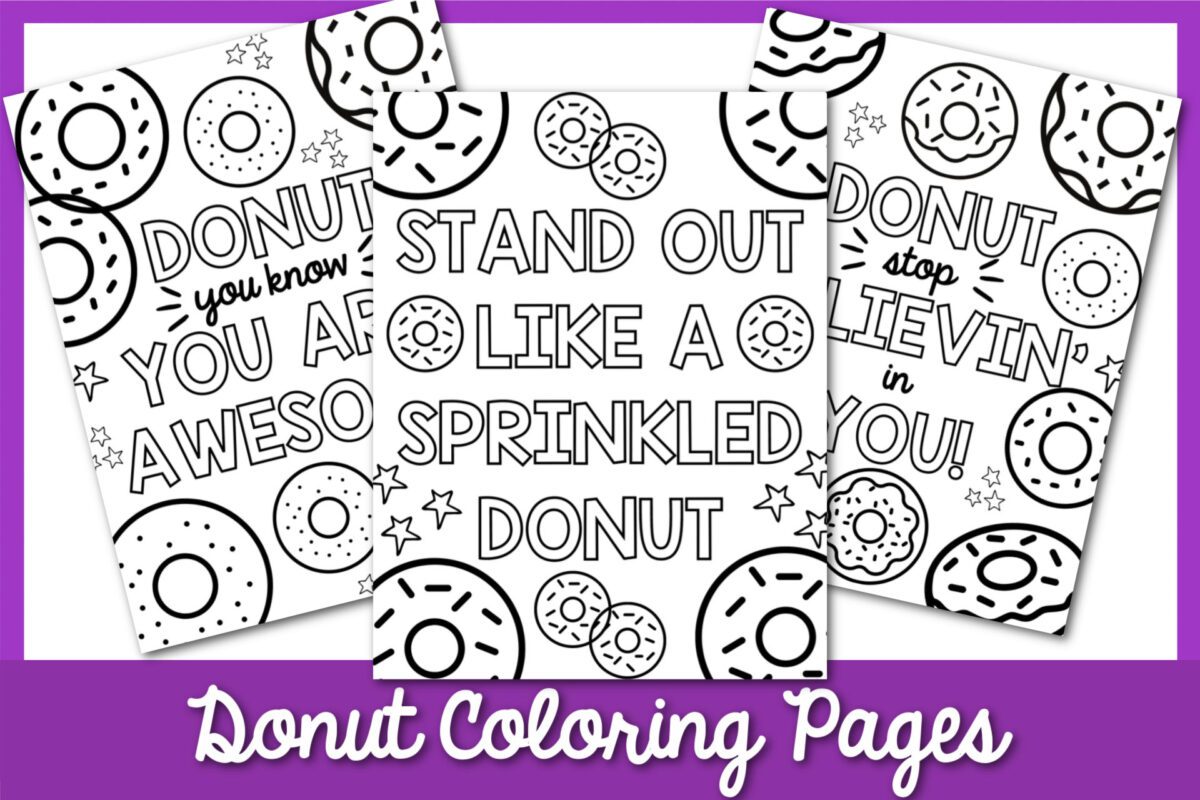 Free Donut Coloring Pages