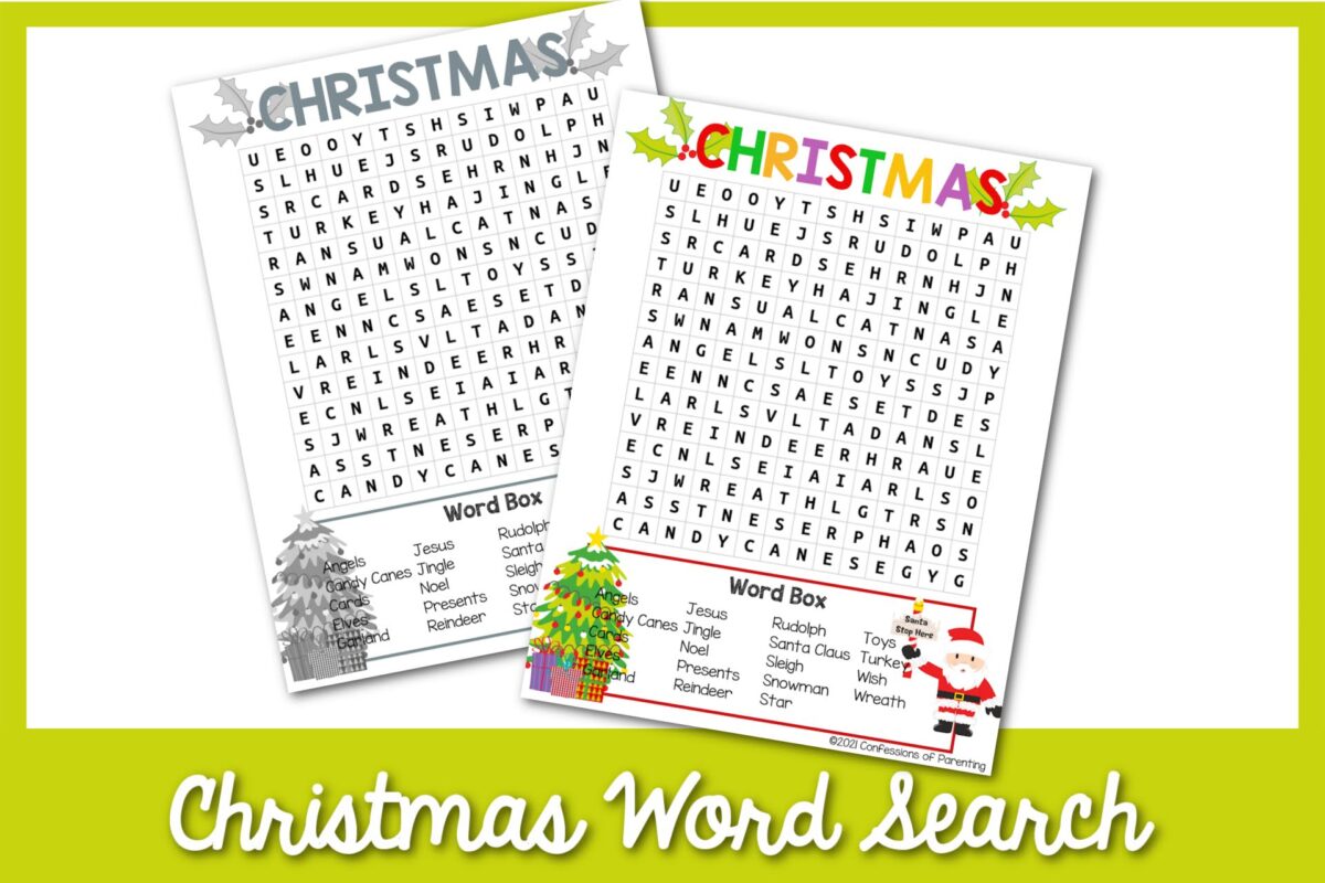 Free Christmas Word Search Printable