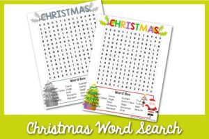 Free Christmas Word Search Printable