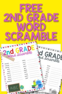 Free 2nd Grade Word Scramble