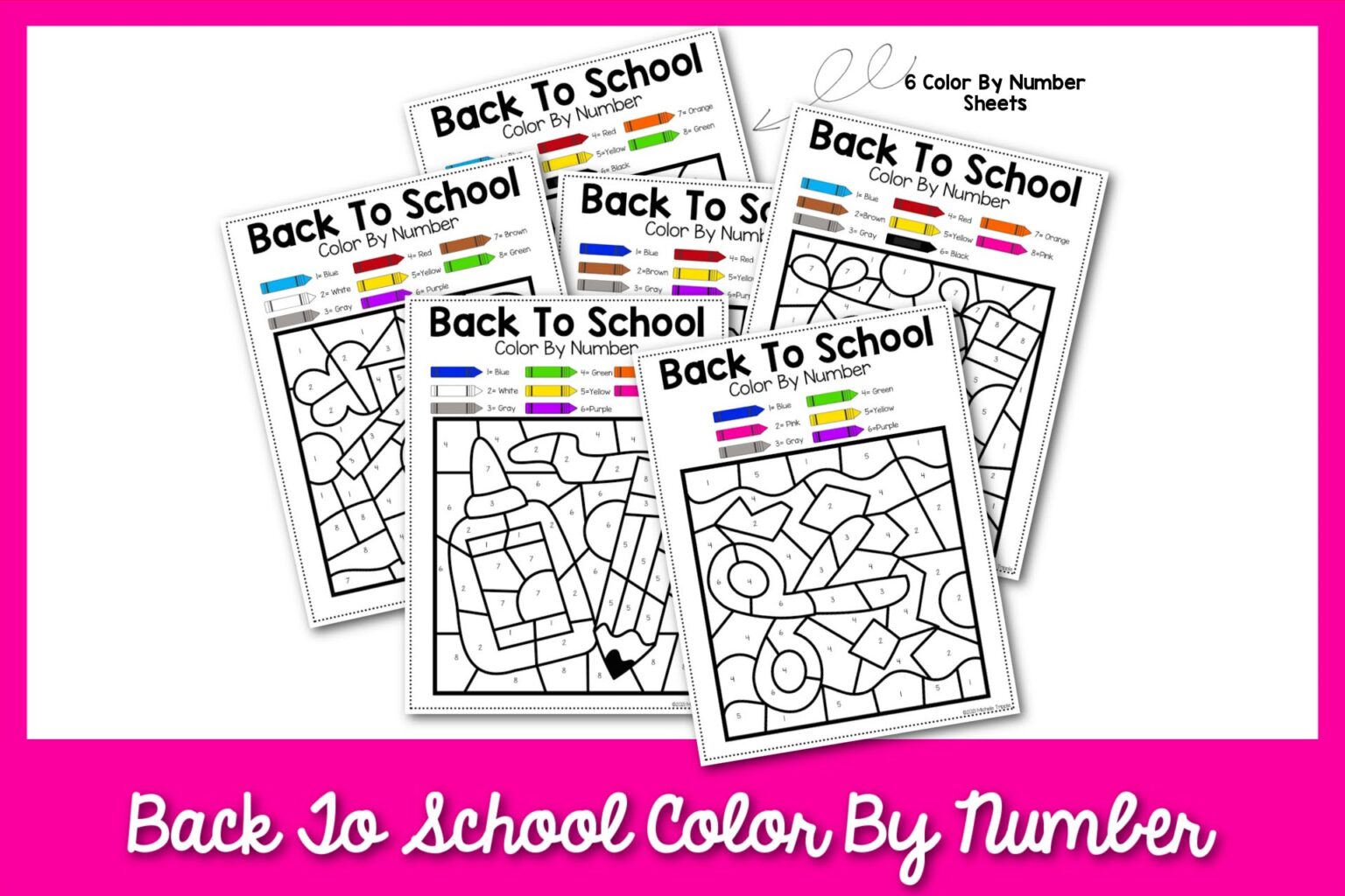 Free Back‑to‑School Color By Number