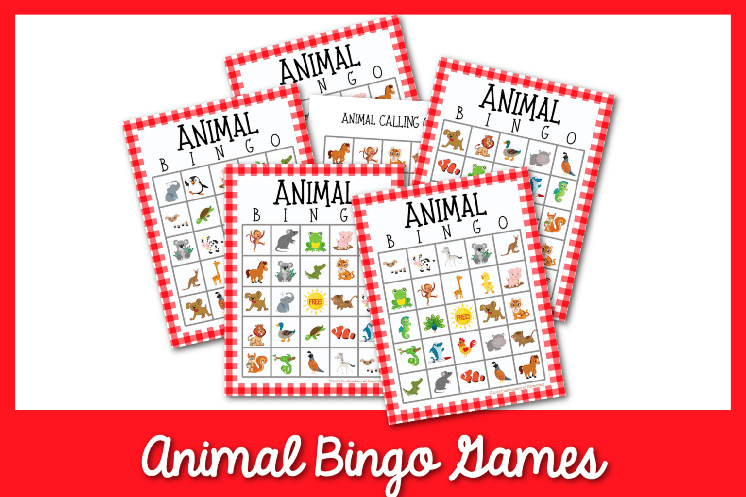 Animal Bingo Game for Kids (Free Printable Cards)