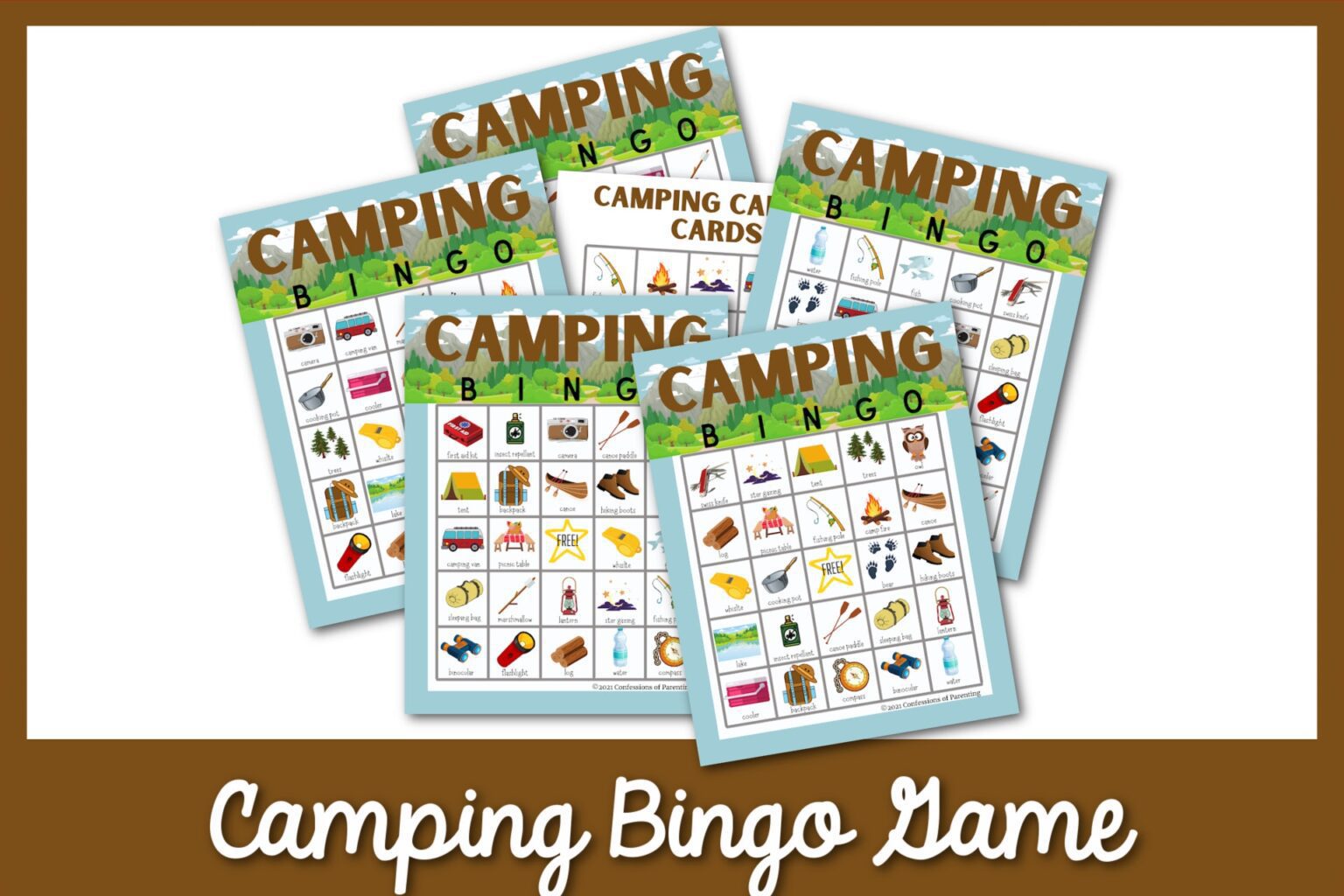 Free Camping Bingo Game Cards