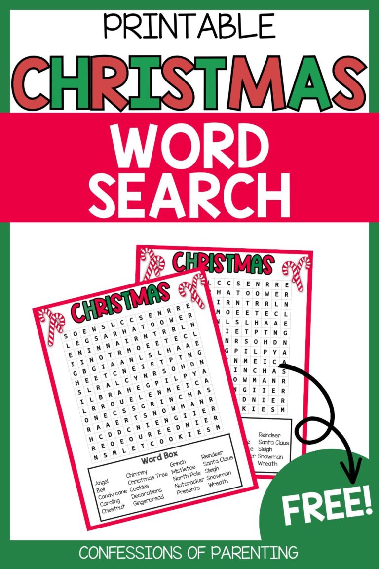 Free Christmas Word Search Printable