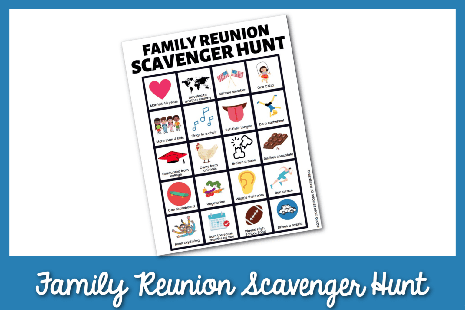 Family Reunion Scavenger Hunt
