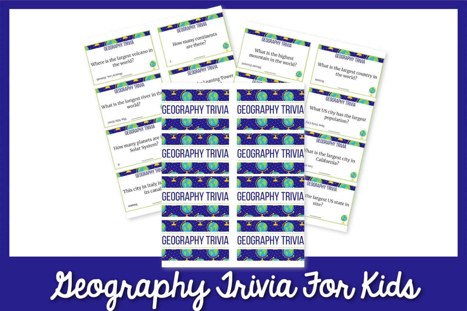 50 Geography Trivia for Kids