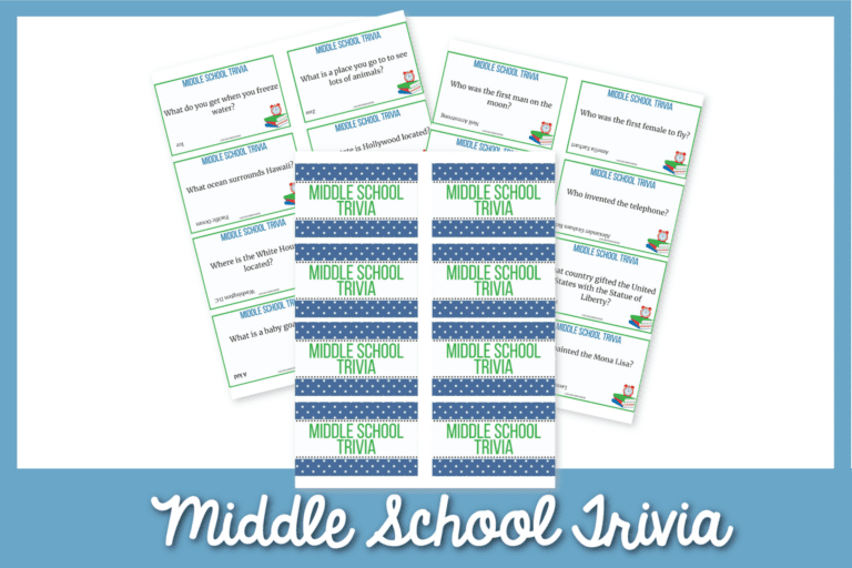 50 Middle School Trivia Questions