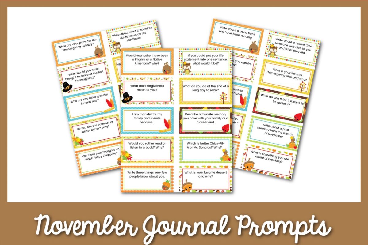 50 Creative and Fun November Writing Prompts
