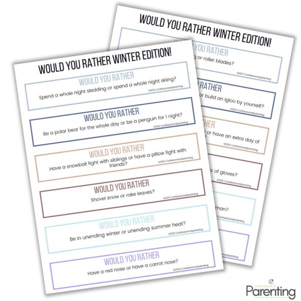 Winter Would You Rather Questions (100 Fun Ideas for Kids)