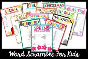 The Best Word Scrambles For Kids
