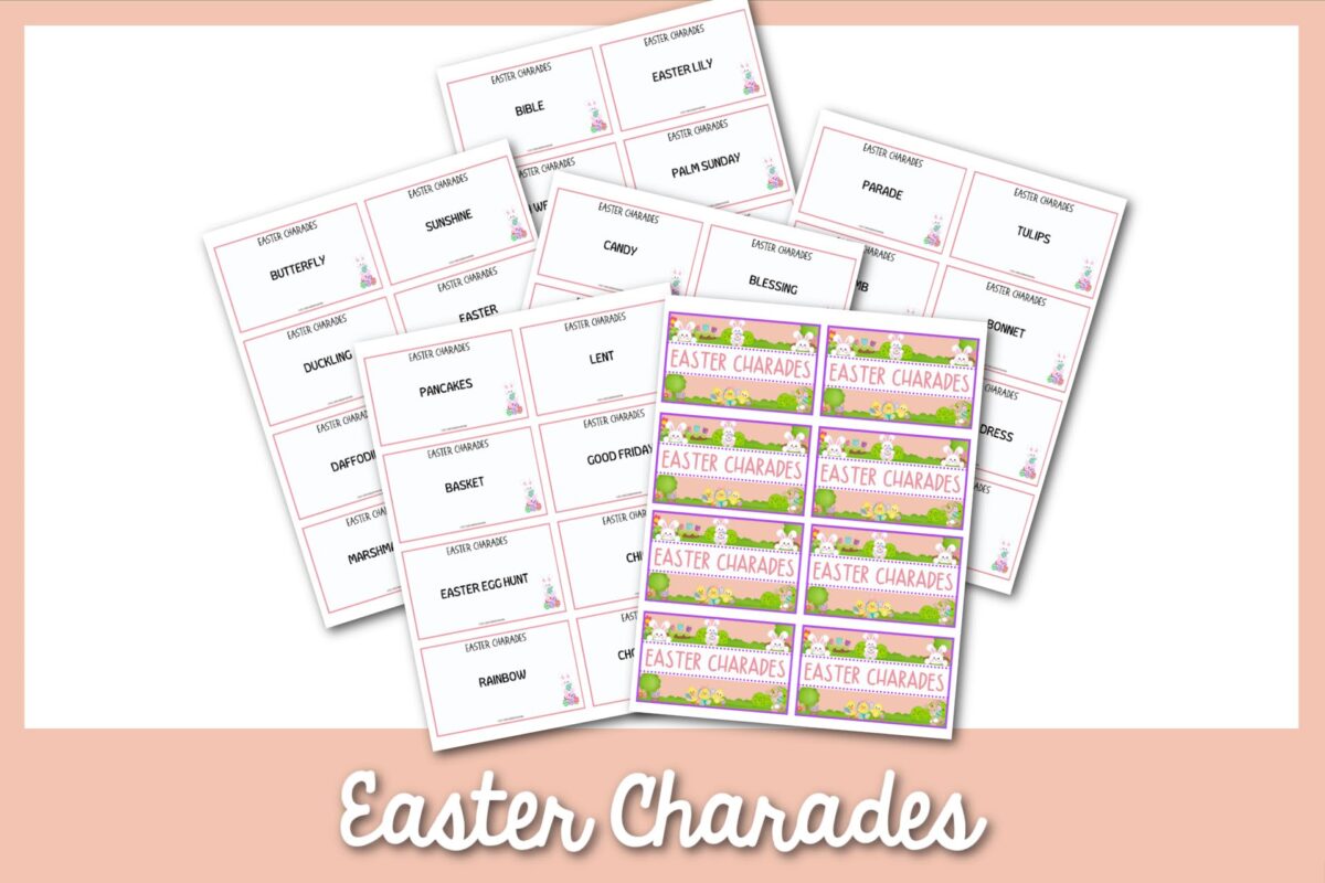Easter Charades (Free Printable Game for Kids & Families)