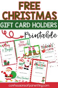 Printable Christmas Gift Card Holders