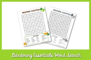 The Best Gardening Essentials Word Search