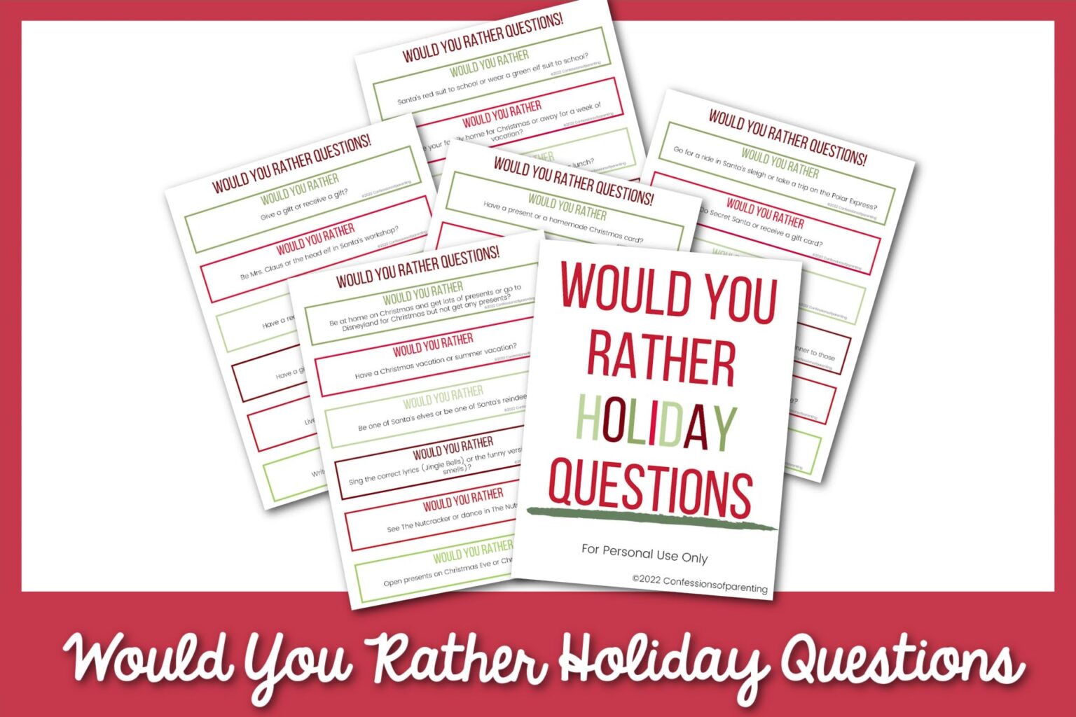 The Best Would You Rather Holiday Questions