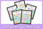 Kindergarten Sight Word Bingo- Free Download