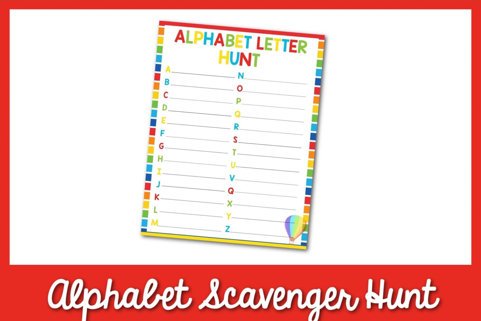 Alphabet Scavenger Hunt- Free Download