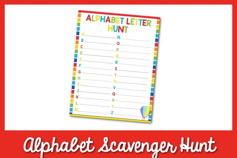 Alphabet Scavenger Hunt- Free Download