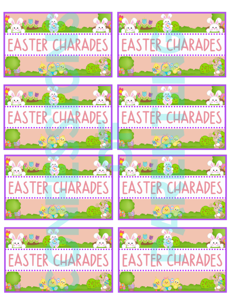 50 Easter Charades Ideas + Printable Cards