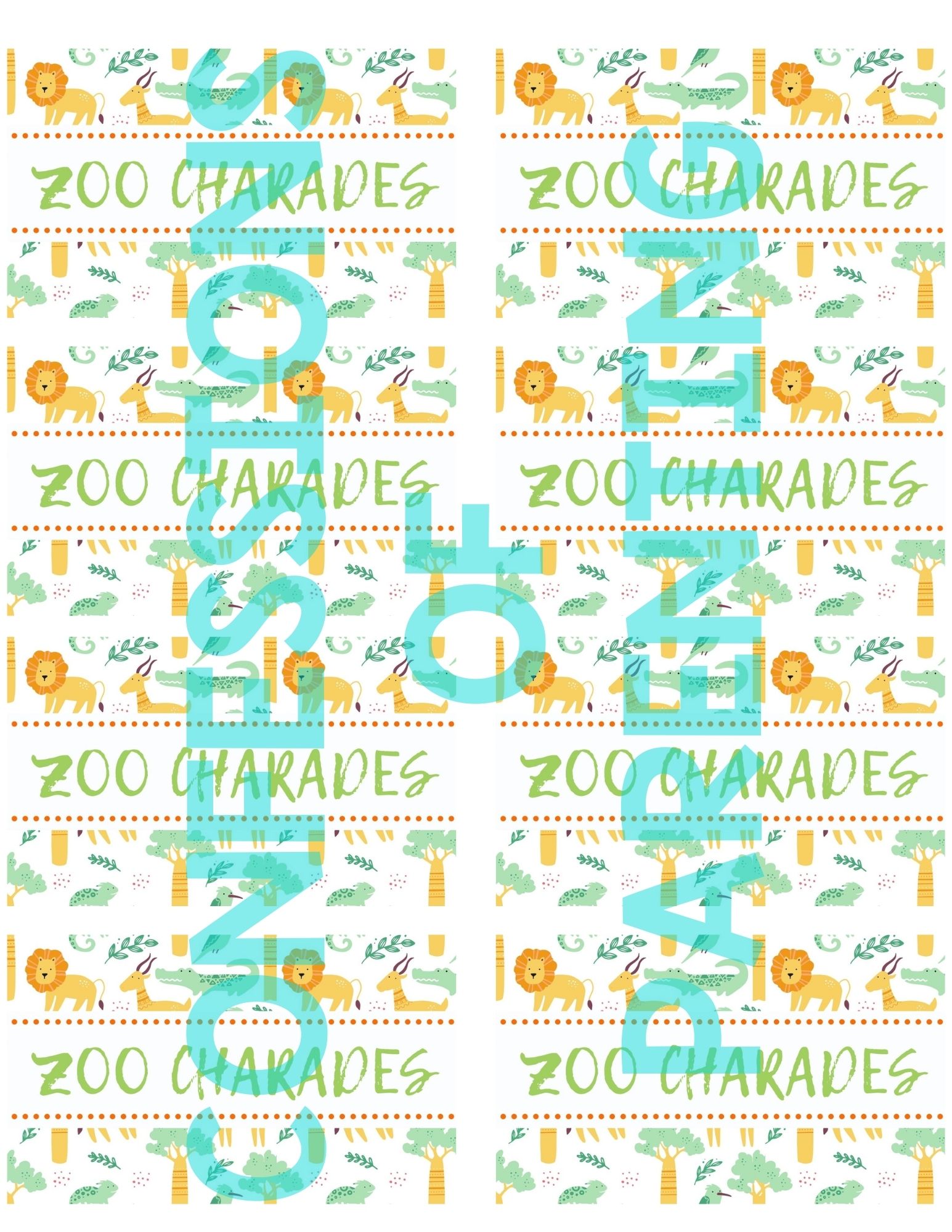 50+ Awesome Zoo Charades Ideas + Printable Cards