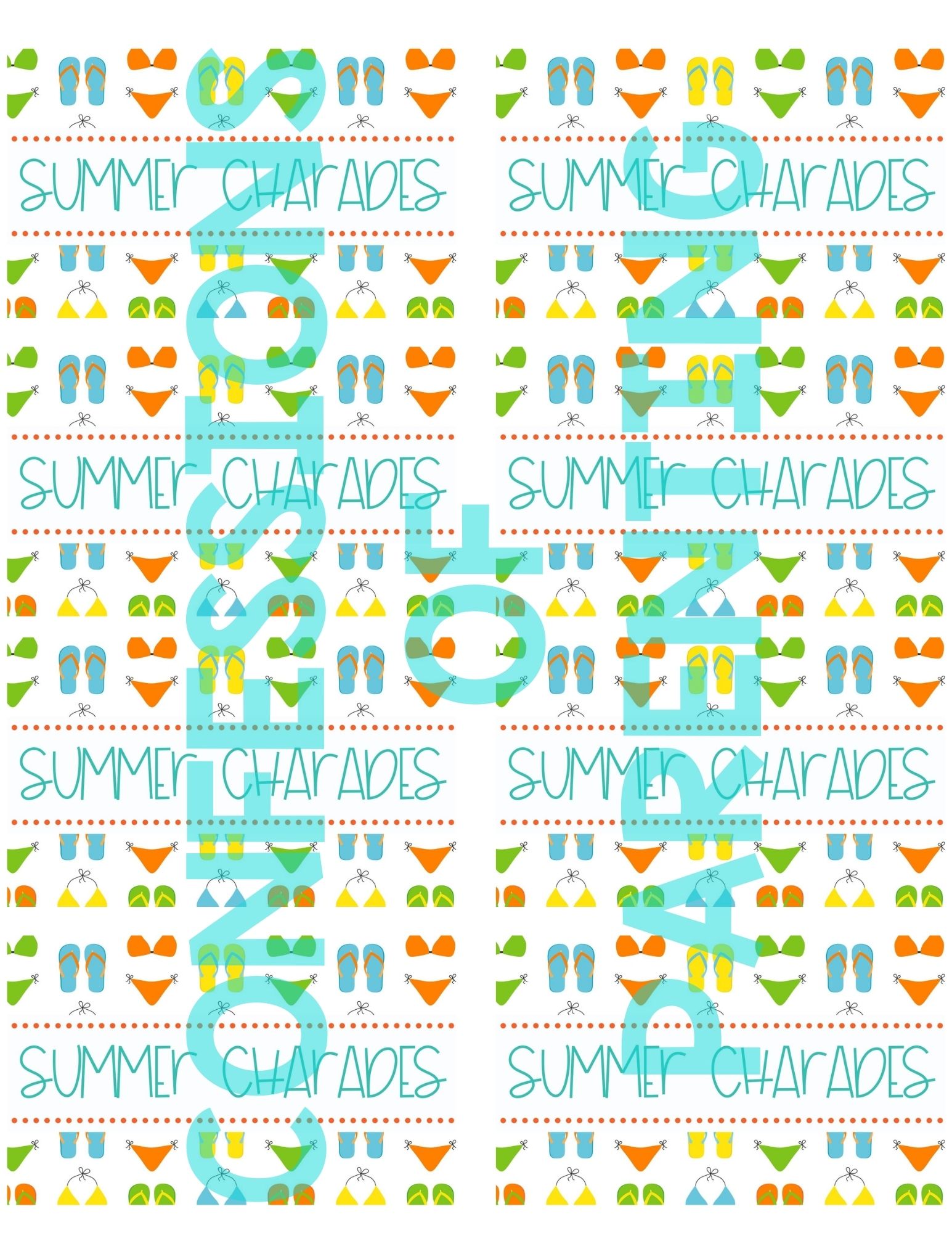 The Best Summer Charades Ideas with Printable Cards