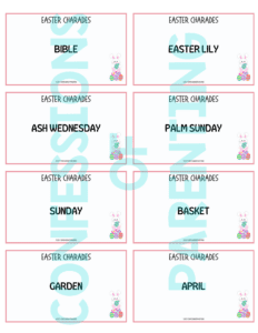 50 Easter Charades Ideas + Printable Cards