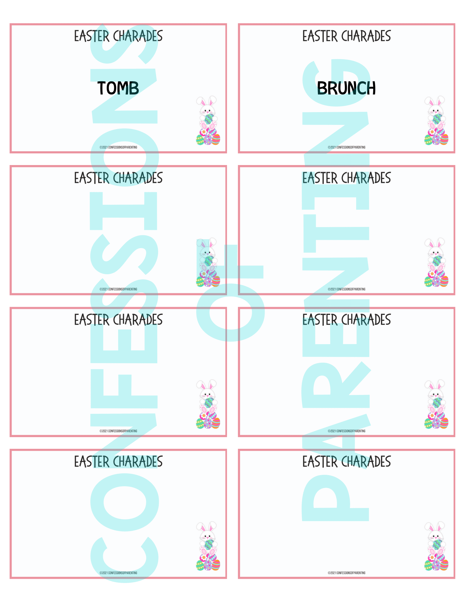 50 Easter Charades Ideas + Printable Cards