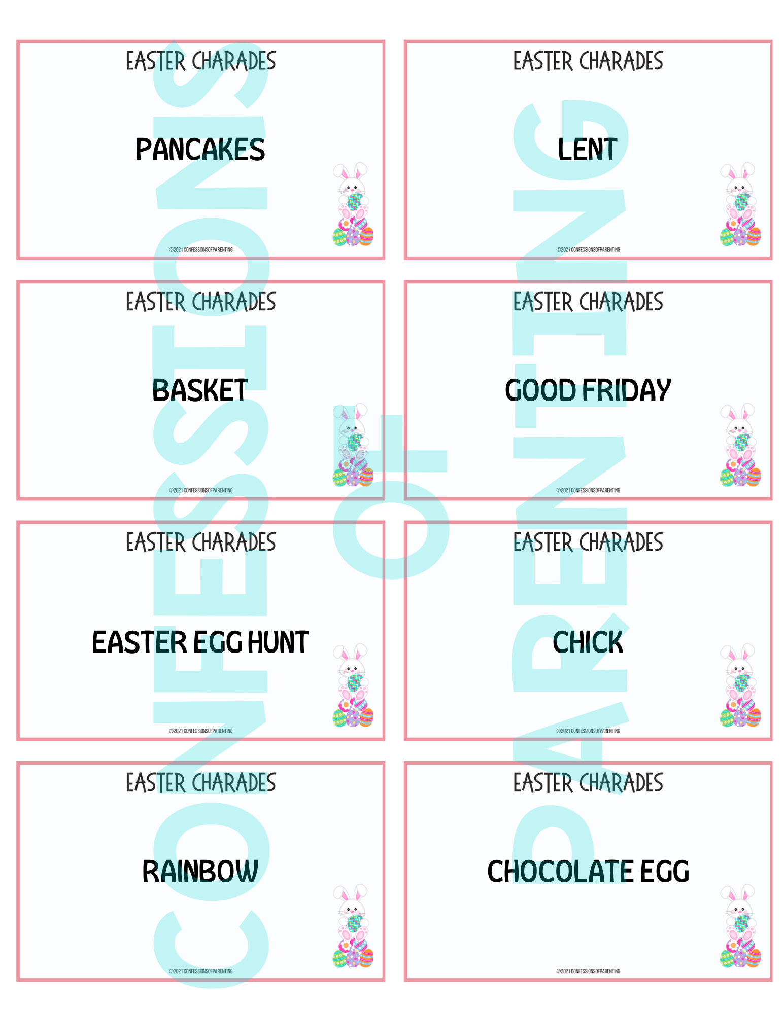 50 Easter Charades Ideas + Printable Cards