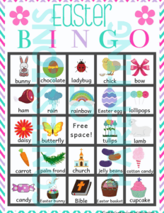 Easter Bingo Free Printable
