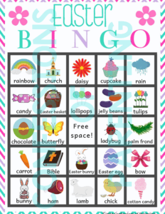 Easter Bingo Free Printable