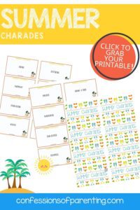 The Best Summer Charades Ideas with Printable Cards