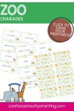 50+ Awesome Zoo Charades Ideas + Printable Cards