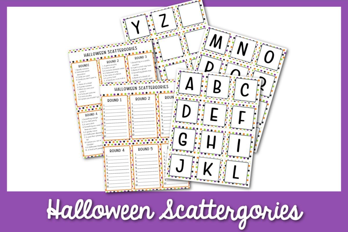 Spooky Halloween Scattergories Printable