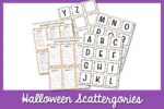 Spooky Halloween Scattergories Printable