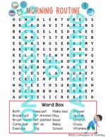 Fun Morning Routine Word Search Printable