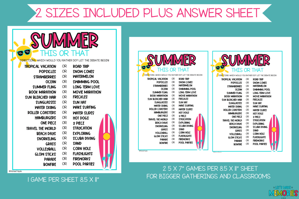 90 Best Summer This or That Questions