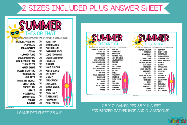 Summer This or That Questions (90 Fun Ideas for Kids & Families)
