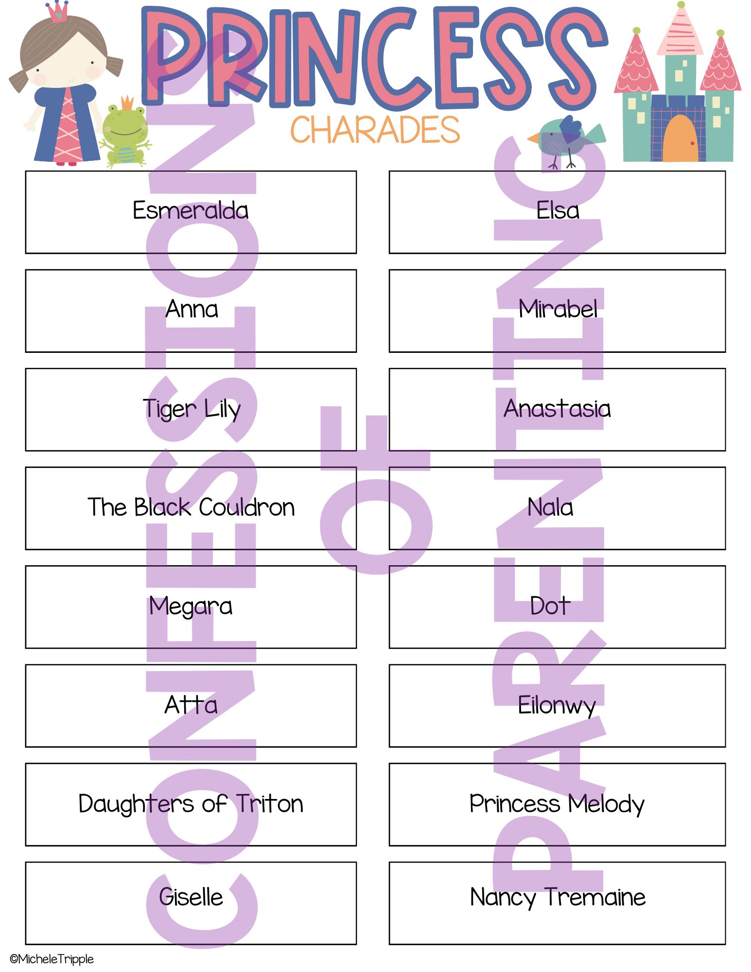 Princess Charades Ideas (100+ Fun Cards for Kids)