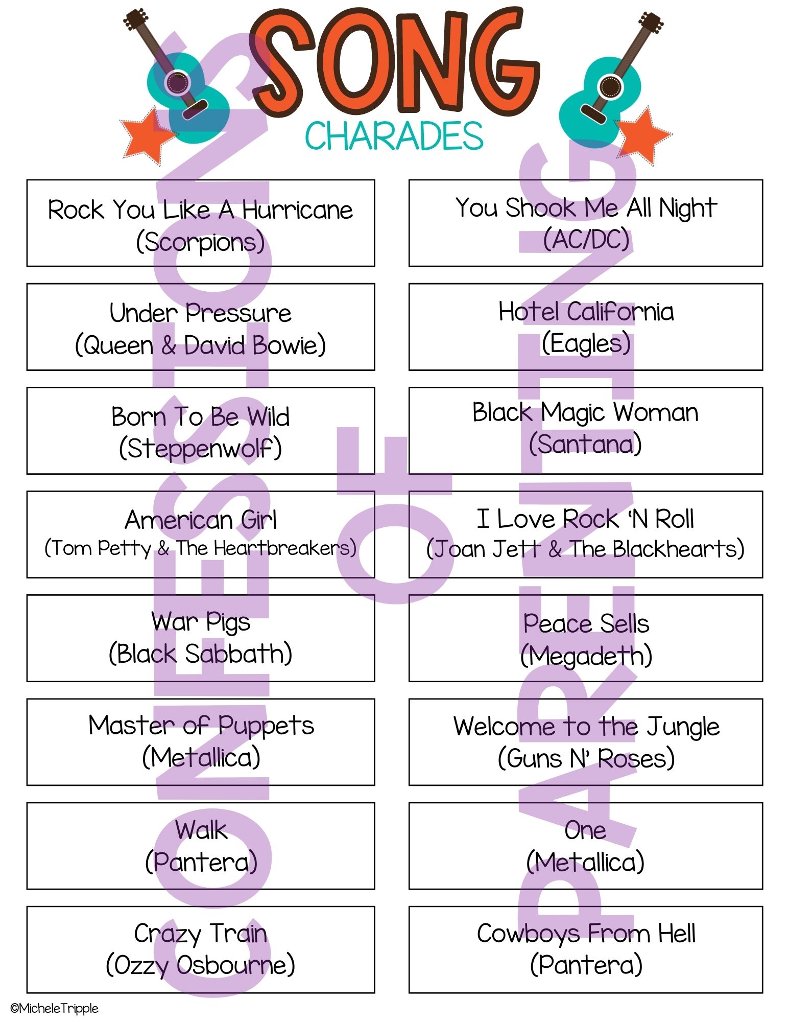 320 Song Charades Ideas You Will Love + Printable Cards