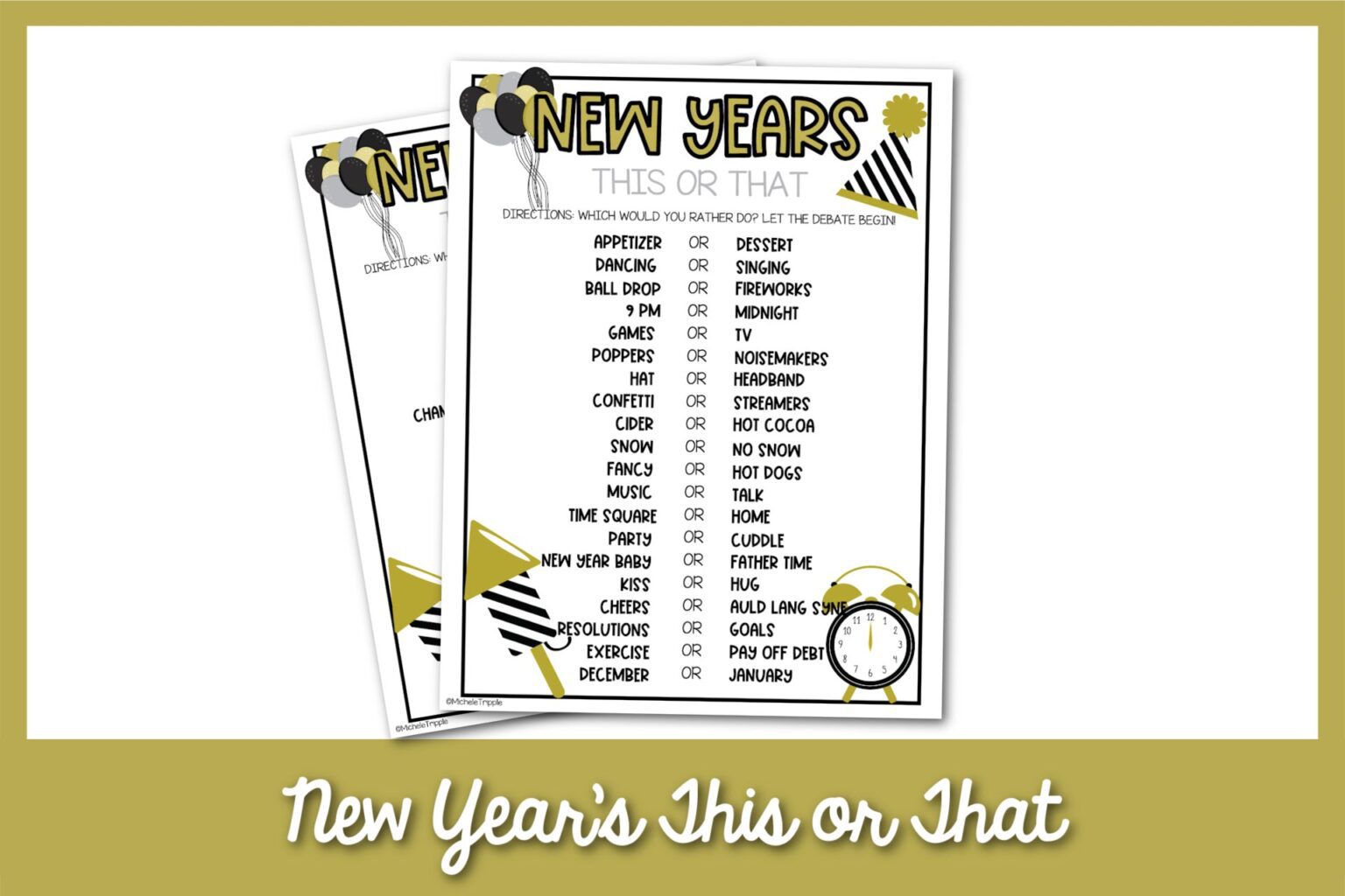 50 Golden New Year's This or That Questions
