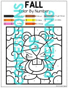 Free Fall Color By Number Printables