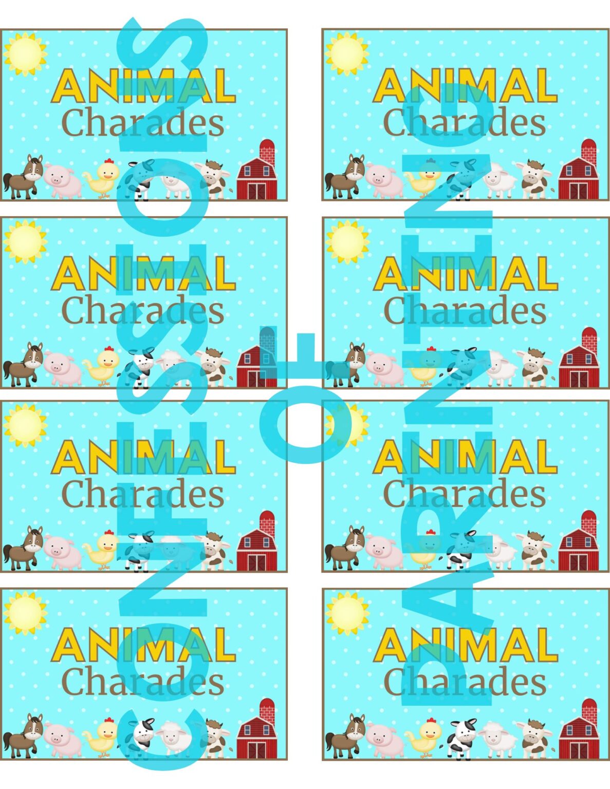 100 of The Very Best Animal Charades - Easy recipes, fun games and jokes