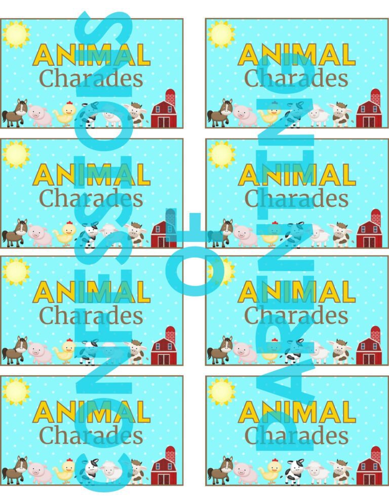 100 of The Very Best Animal Charades - Easy recipes, fun games and jokes